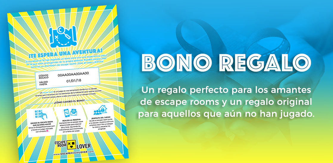 Regala Escape Room · Bono válido en +380 juegos / ESCAPE ROOM LOVER
